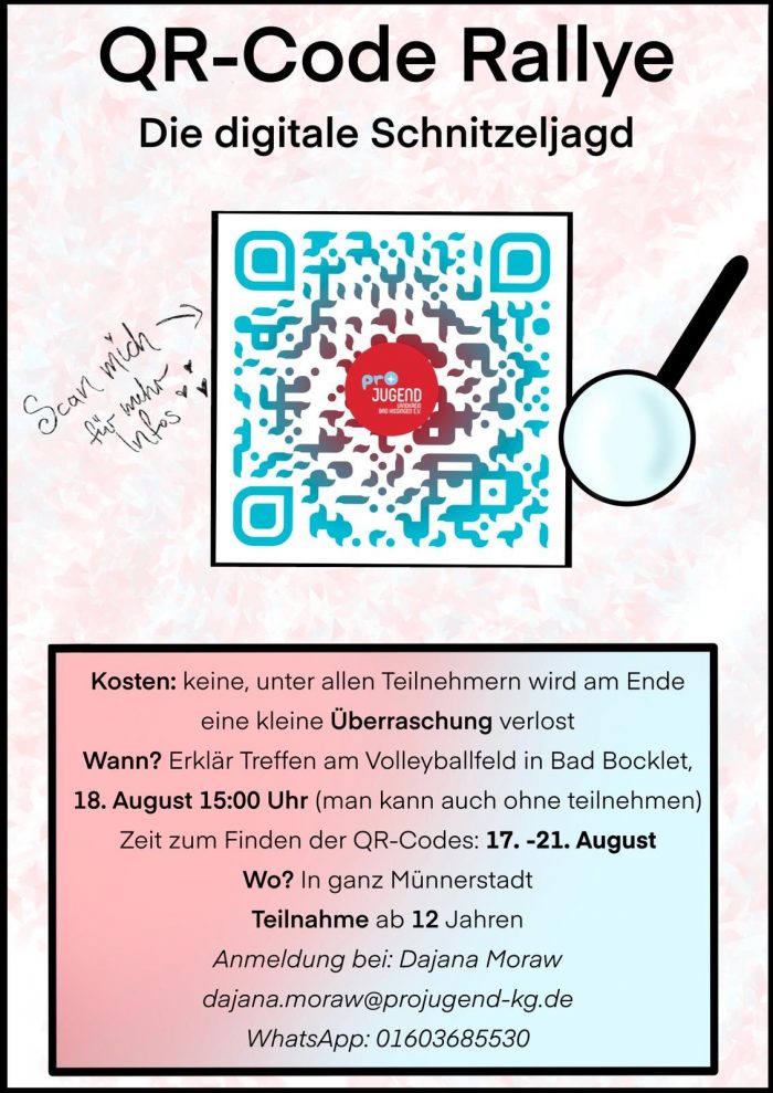 🕵️‍♀️ QR-Code Rallye Bad Bocklet/ Münnerstadt 🔍 – ProJugend im Landkreis Bad Kissingen e.V.